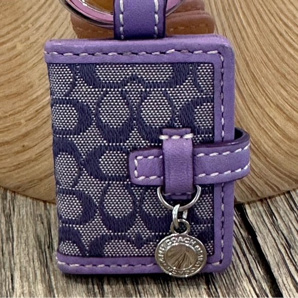 Coach | Accessories | Coach Signature Bag Charm Keychain Photo Holder ...